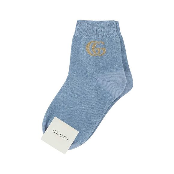 Gucci | Accessories | Gucci Light Blue Stretch Cashmere Blend Socks ...